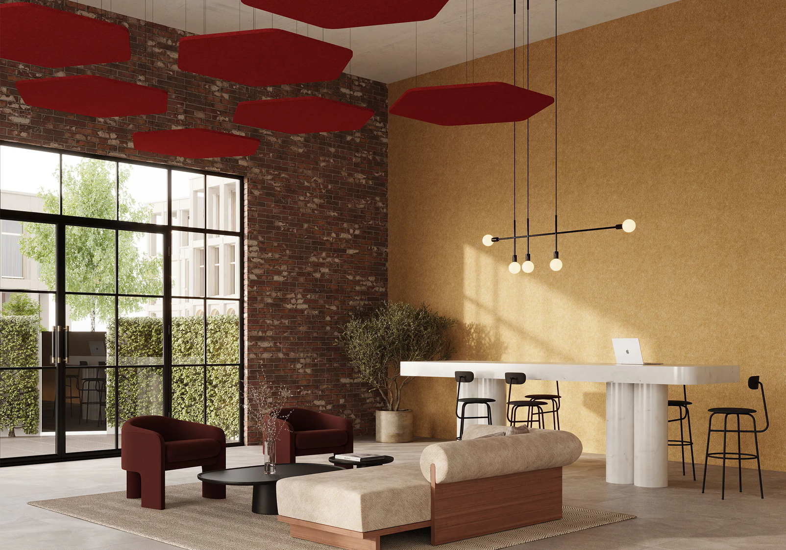 Full Color Acoustic Ceiling Clouds | Acoufelt